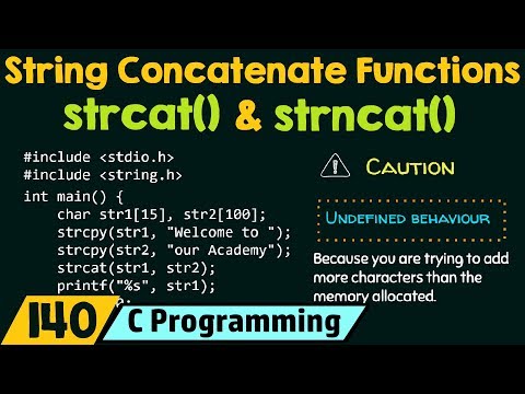 Learn String Concatenate Functions strcat strncat - Mind Luster