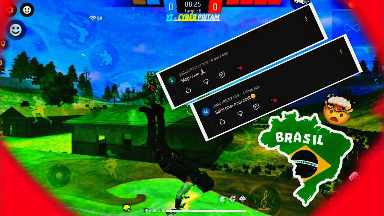 Free Fire Brazilian 🇧🇷 Craft Land Map Code With Back Jump  🦘🥷🏻 [ MAP CODE REVEAL ] 👀🔥
