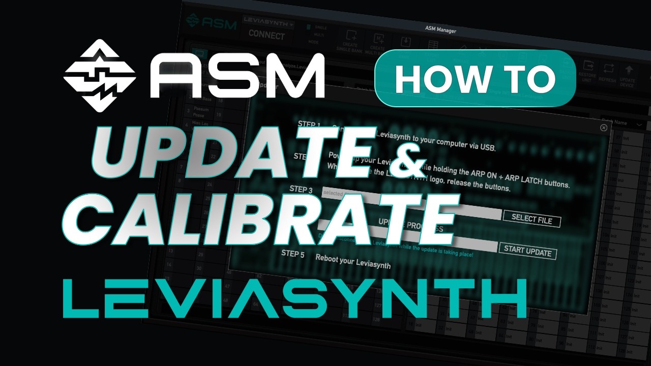 Updating and calibrating your ASM Leviasynth