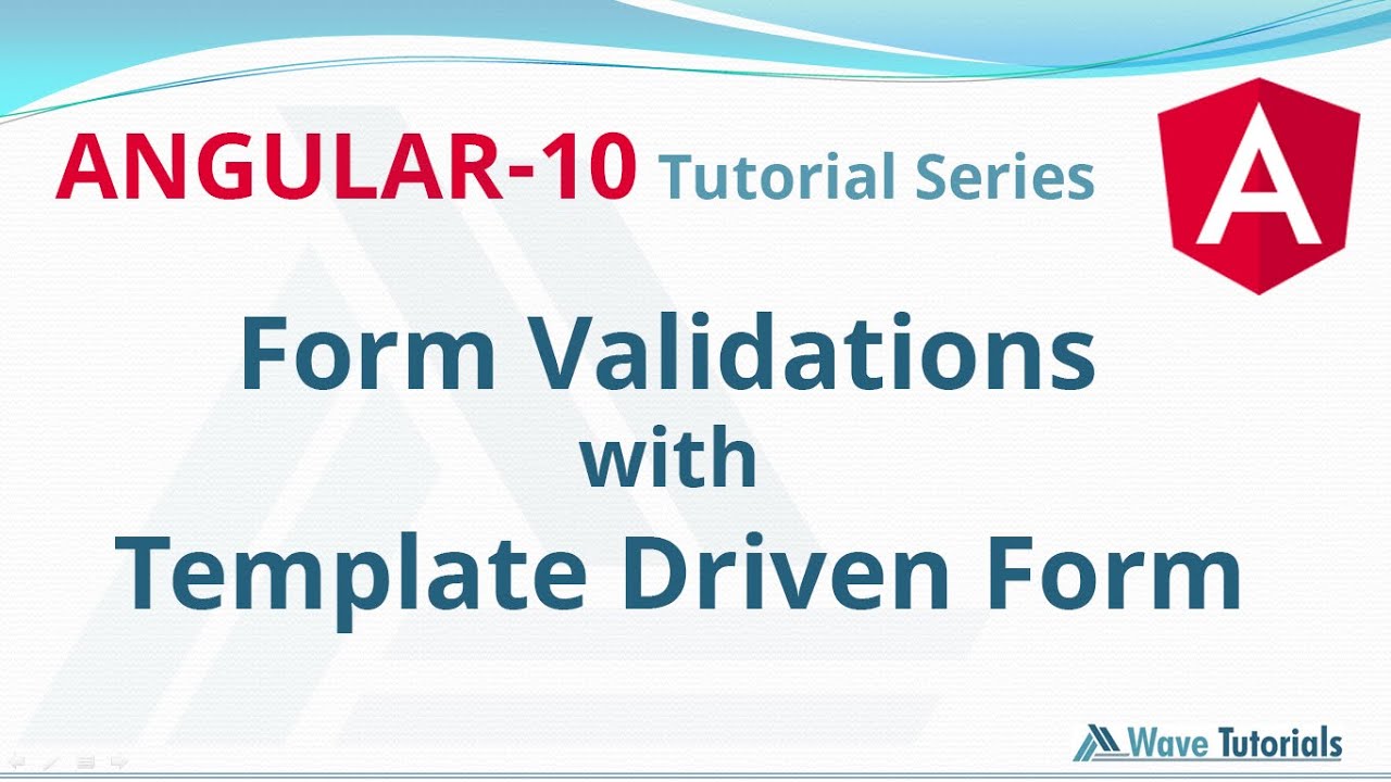 Template Driven Form Validations Angular 10 Tutorial | #Angular10 #Angular10Tutorial #WaveTutorials