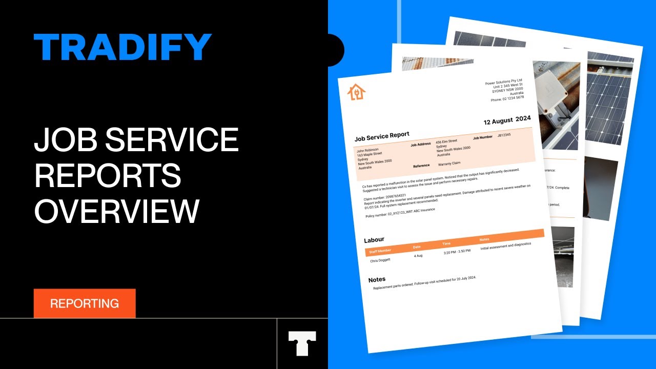 How to Create a Job Service Report in Tradify