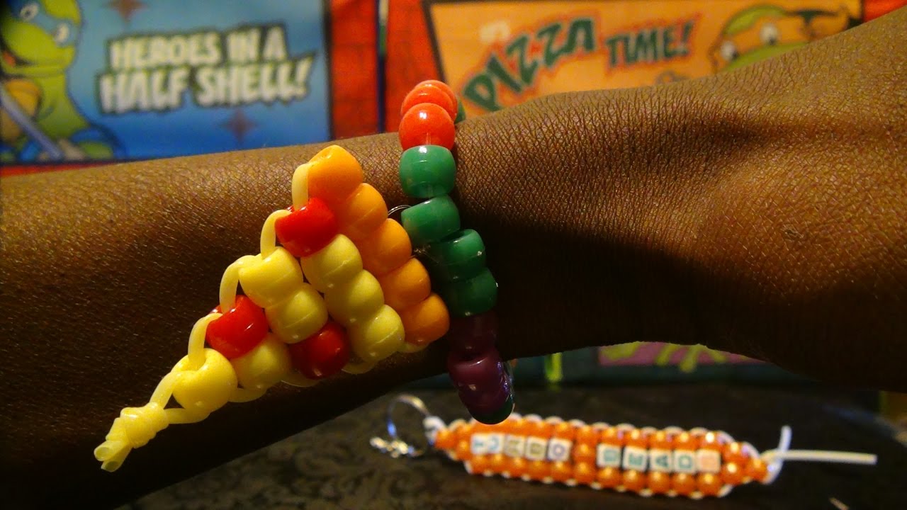 TurboBeads:TMNT Pizza Power Bead Bracelet Tutorial