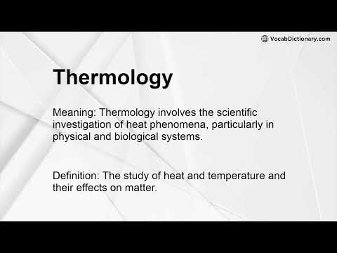 Thermology Meaning