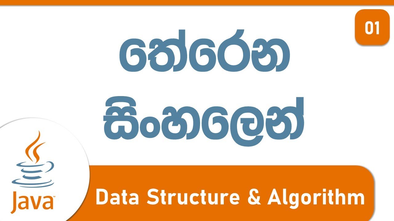 Introduction - data structure and algorithm with java 1 - Sinhala