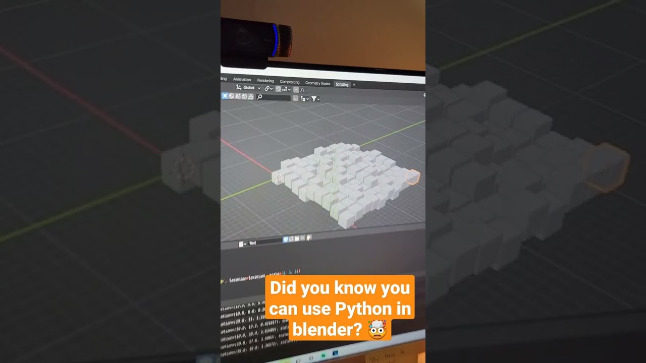 Did you know you can use Python in Blender? 🤔 I didn't! #blender #python