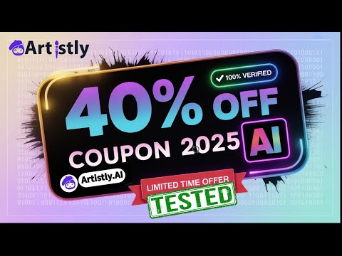 ✅ Verified Artistly AI Coupon Code 2025 – Save 40% INSTANTLY