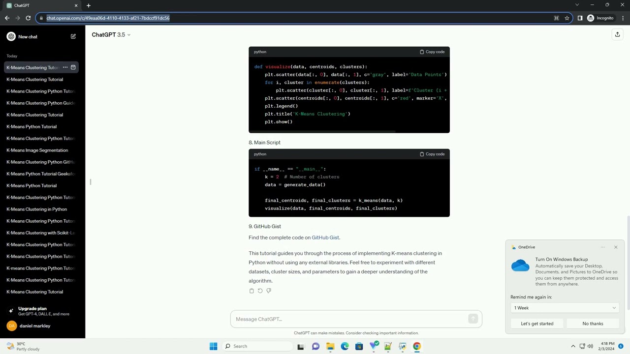 k means clustering python without library github