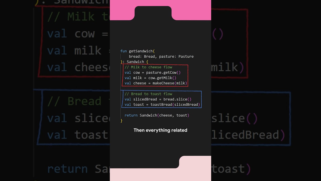 Coding Tip: Organize your code to follow its data flow for better readability