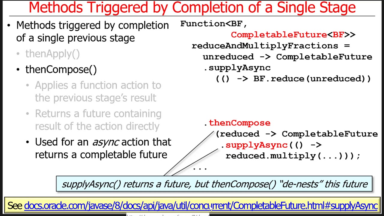 Advanced Java CompletableFuture Features: Single Stage Completion Methods