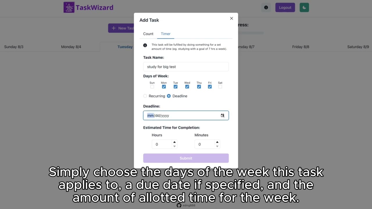TaskWizard: At A Glance