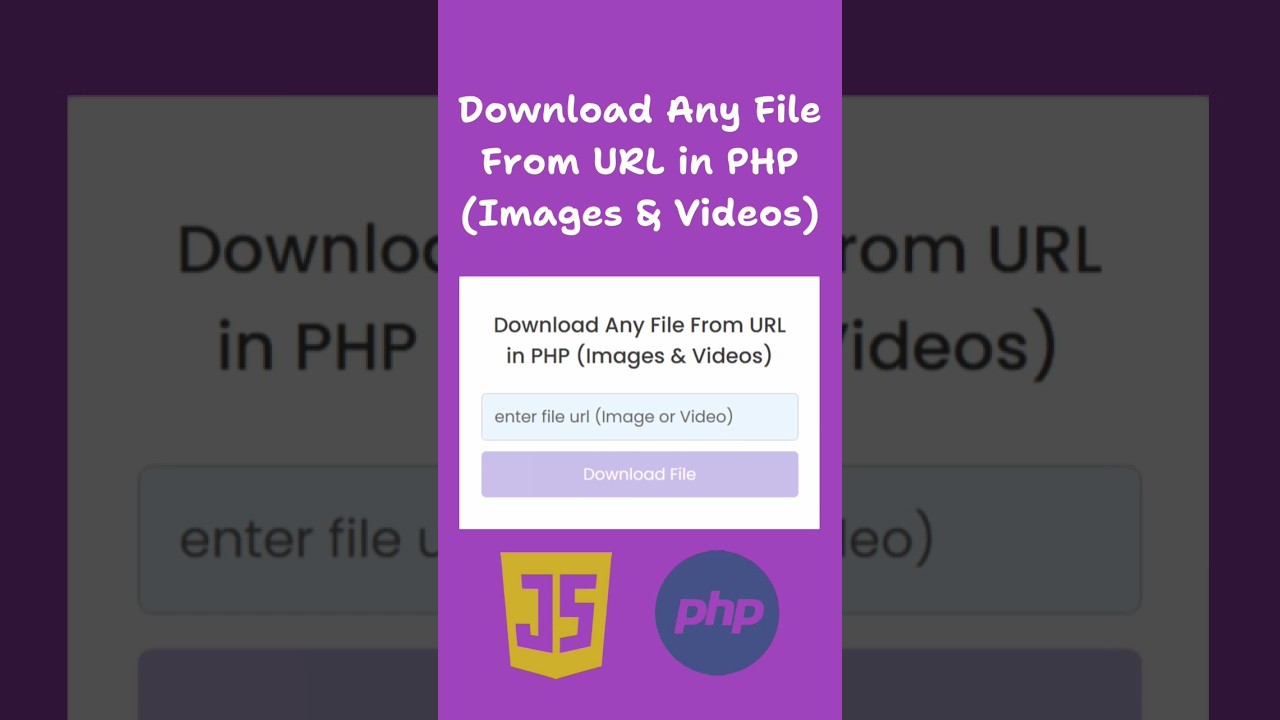 Download Any File From URL in PHP (Images & Videos) | Advance CURL Operation With PHP