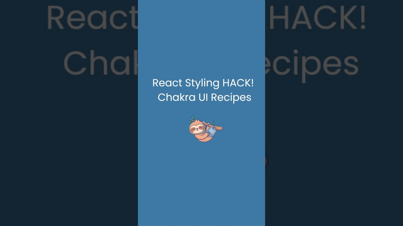 React Styling HACK! 🤯 Chakra UI Recipes  #coding #fullstackdevelopment #fullstackproject