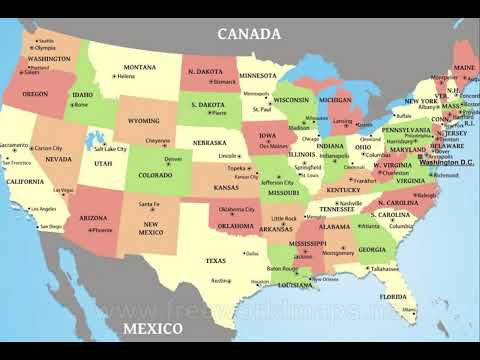 mapa de estados unidos