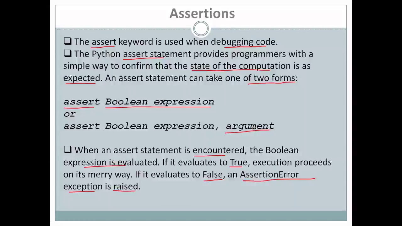 PYTHON session 37 assertions || Assertions in python || Python Assert Statement