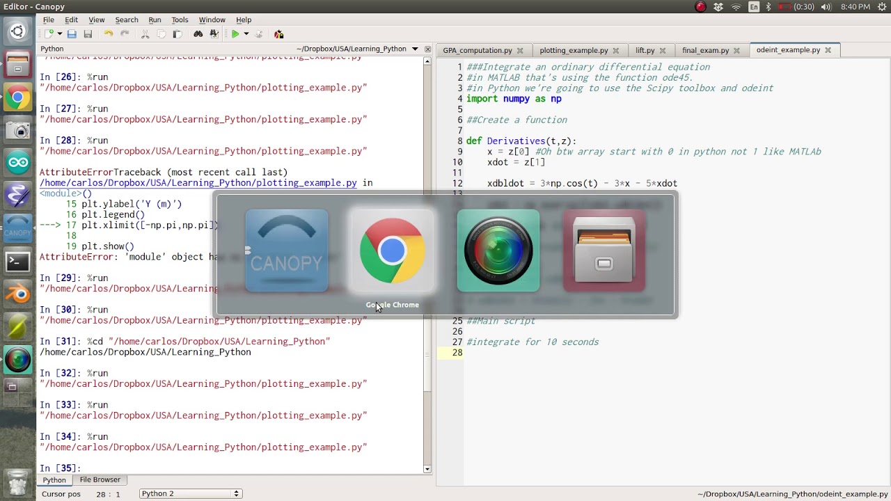 Python Help - Second Order Systems with Scipy
