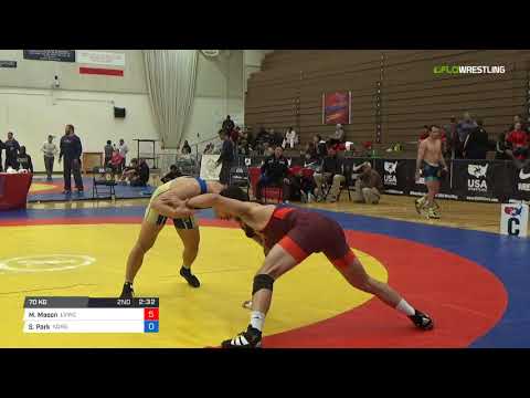 FS/70 KG/70 Q, Mario Mason, Lehigh Valley Wrestling Club Vs Su Hyeon Park, Korean (University Team
