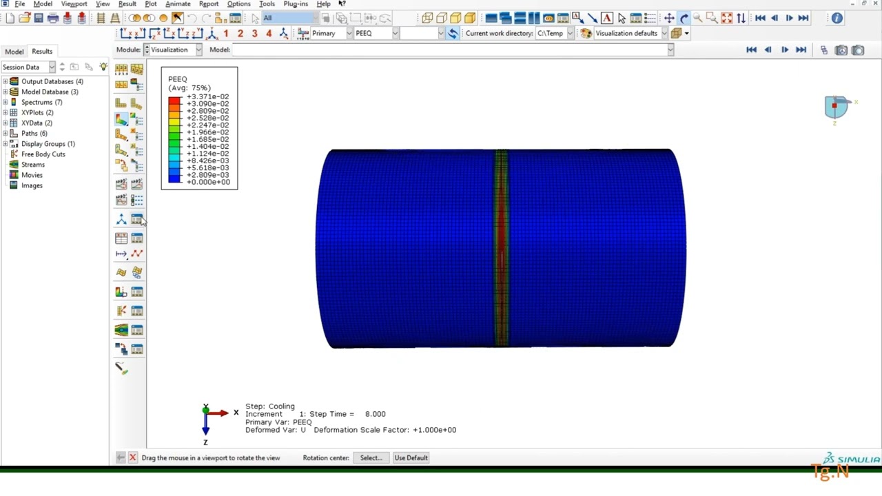 Abaqus Simulation: TIG welding on a steel pipe using Dflux Subroutine Abaqus