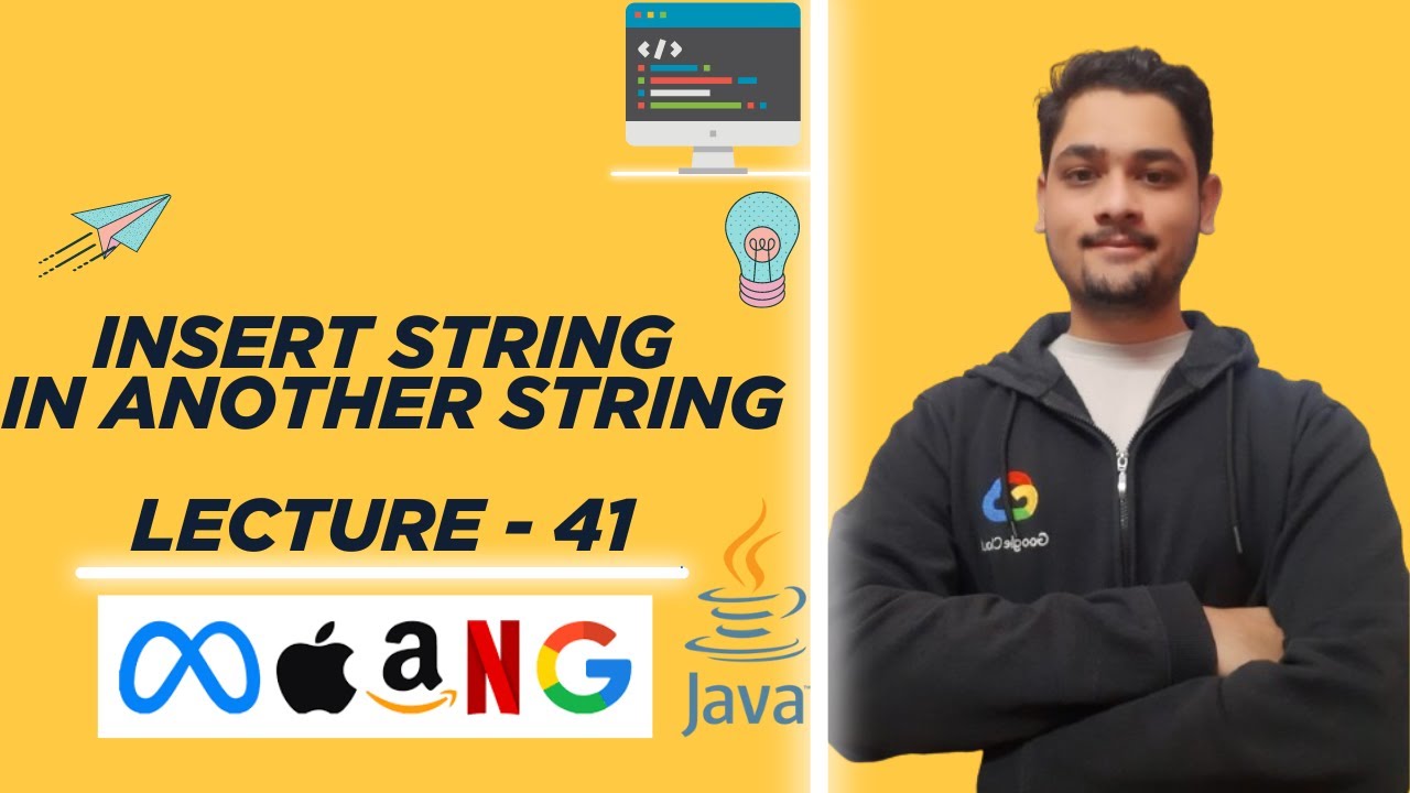 Program to Insert String Into Another String || Lecture - 41