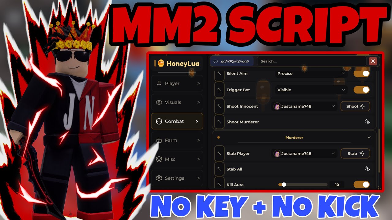 Murder Mystery 2 Script / Mm2 Script - NO KEY | Silent Aim, Auto Farm Coins, Kill Aura & More! 🔪
