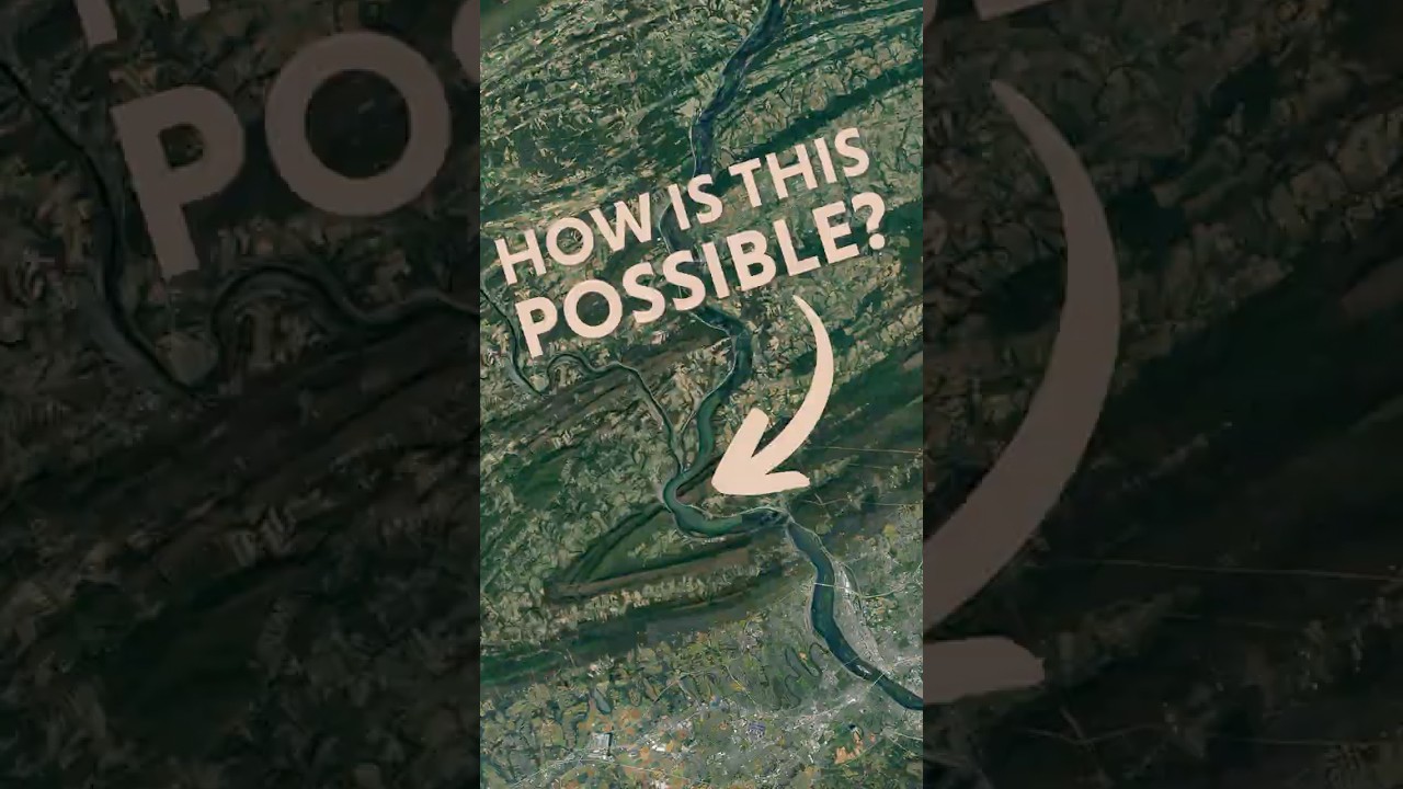 How can a river flow THROUGH a mountain?