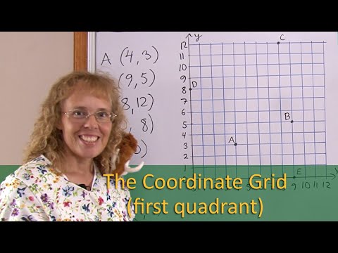 Coordinate grid (first quadrant)
