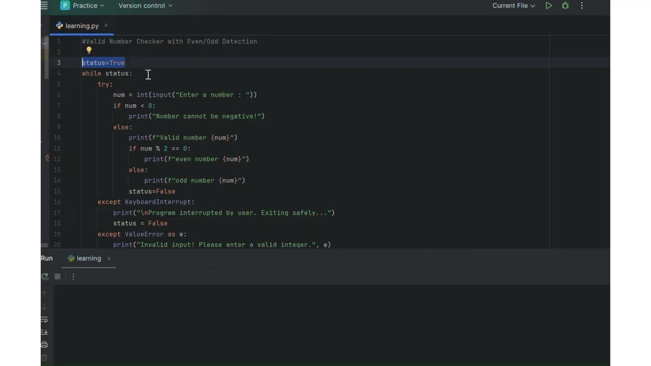 Python | Valid Number Checker with Even/Odd Detection