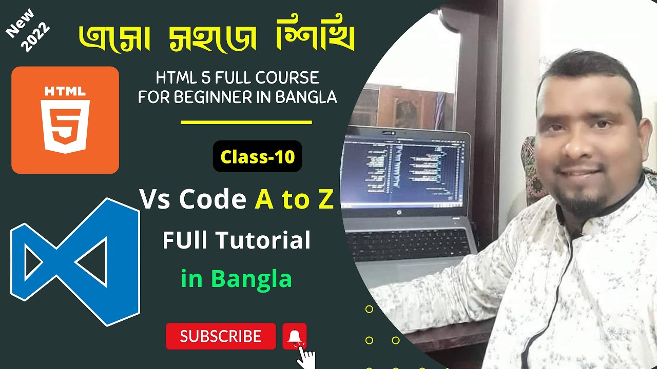 Vs code tutorial in Bangla | visual studio code Bangla | HTML full course in Bangla,best code editor