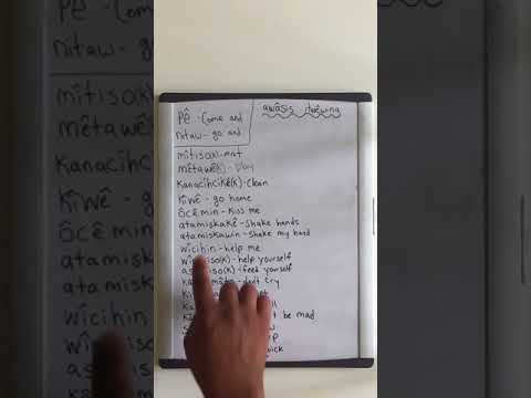 Cree lesson:awâsis itwêwina part 1(words to say to children)