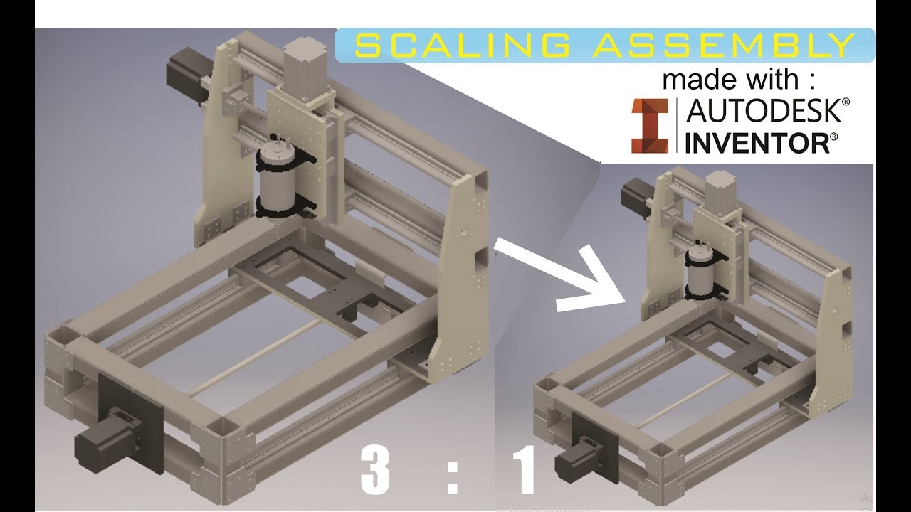 4A. Autodesk Inventor Tutorial : Scale Assembly and Part