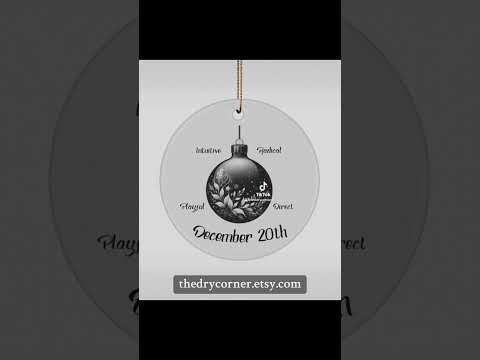 December 20th Birthday Horoscope Ornament 🎄 #december20 #etsy #ornaments #decemberbirthday