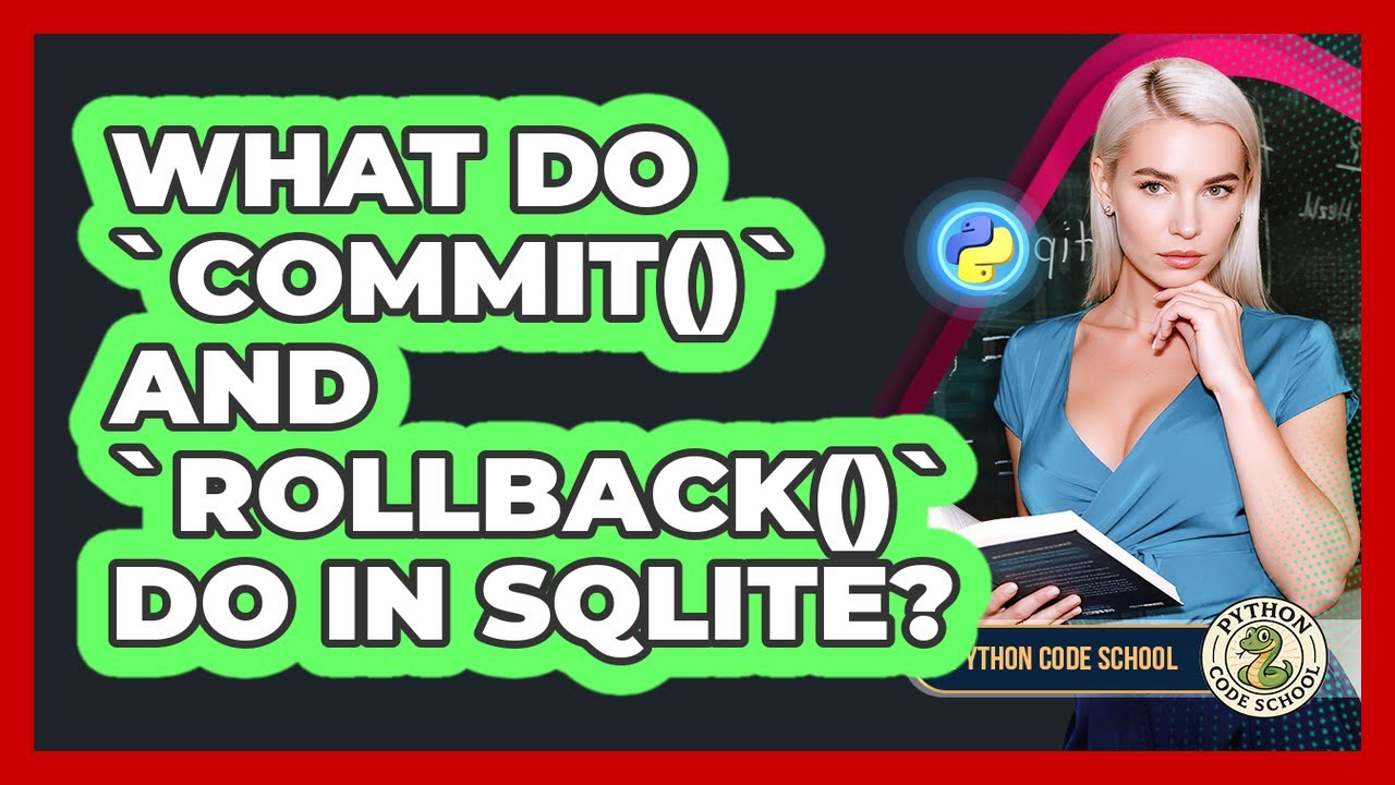 What Do `commit()` And `rollback()` Do In SQLite? - Python Code School