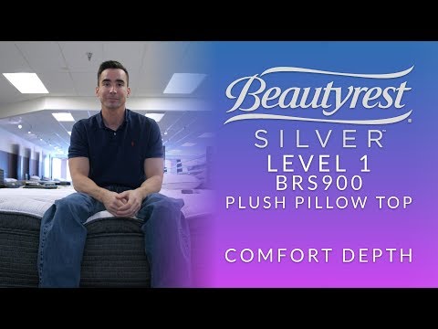 Beautyrest Silver Level 1 BRS900 Plush Pillow Top Mattress Comfort Depth 1