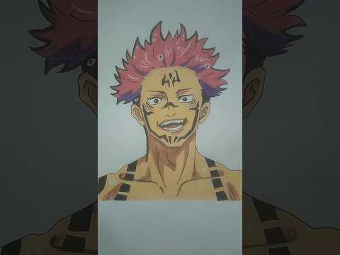 Ryomen Sukuna Jujutsu Kaisen Drawing #anime #ryomensukuna #jujutsukaisen #fanart #jujutsu #coloring