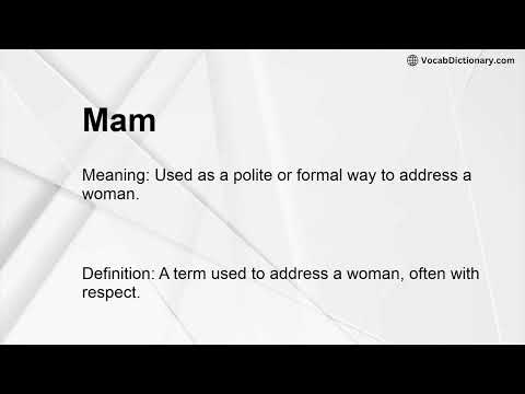 Mam Meaning