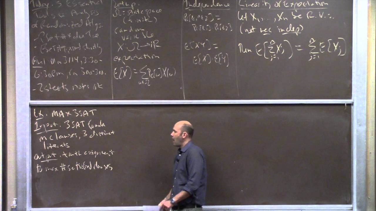 A Second Course in Algorithms (Lecture 18: Five Essential Tools for Analyzing Randomized Algorithms)