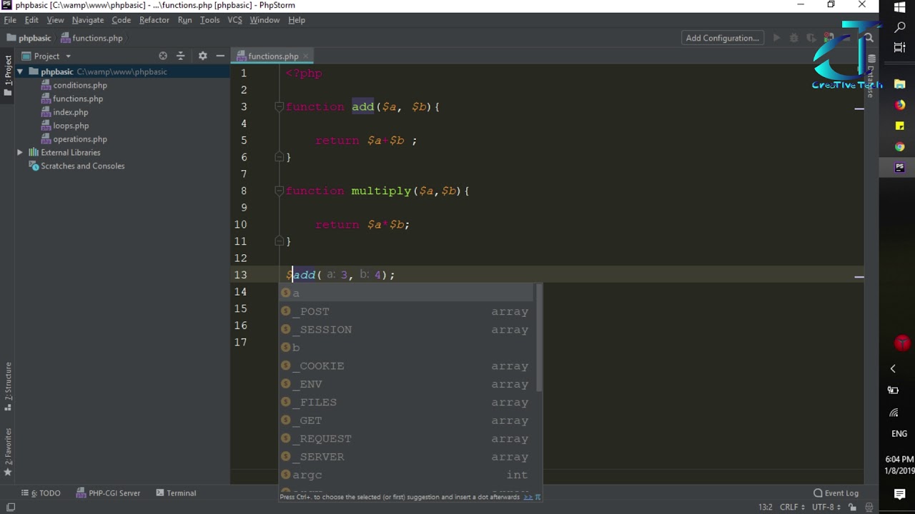 02 php basic more about functions  multiply function