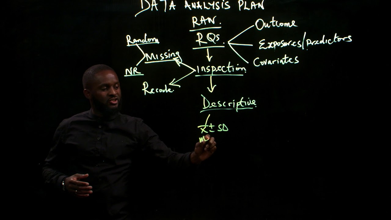 A brief overview of a data analysis plan