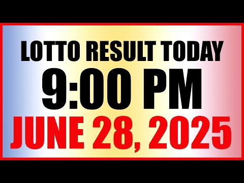 Lotto Result Today 9pm Draw June 28 2025 Swertres Ez2 Pcso