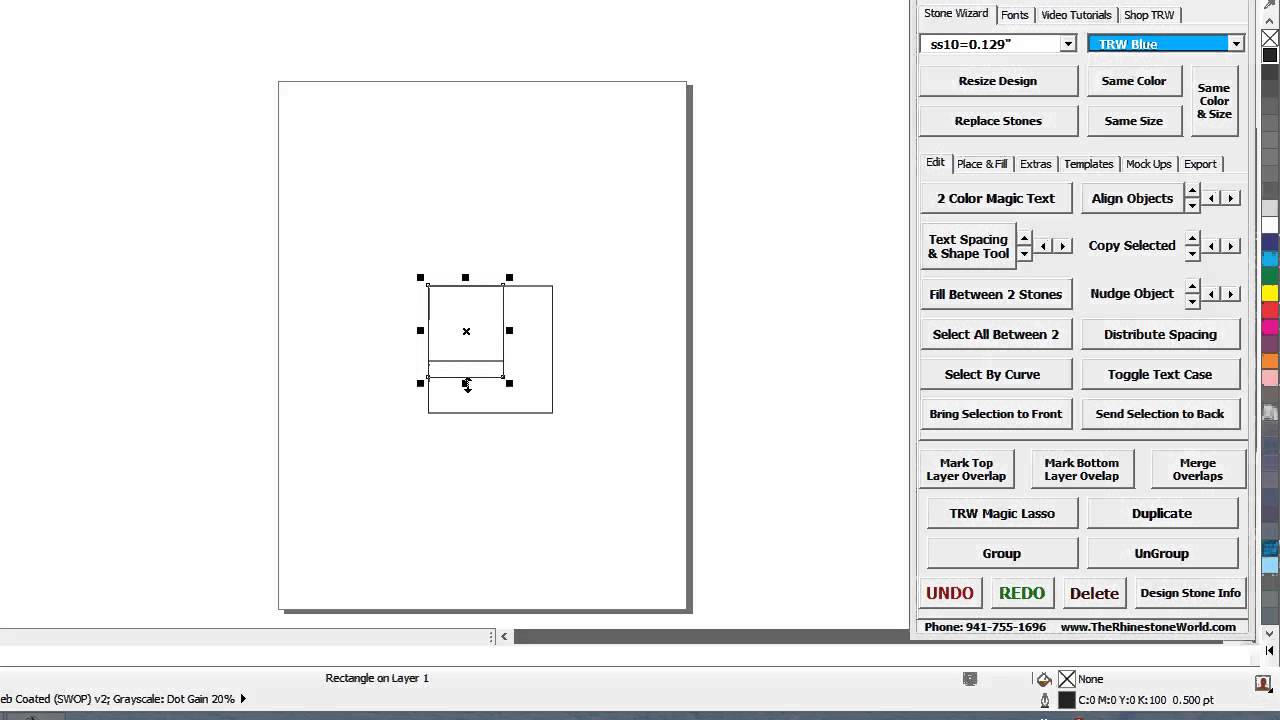 TRW Stone Wizard Tutorial 10 align objects button