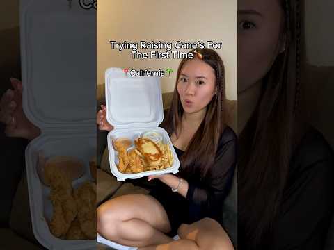 We tried Raising Cane’s fried chicken for the first time???? #couple #couples #foodie #foodlover #food