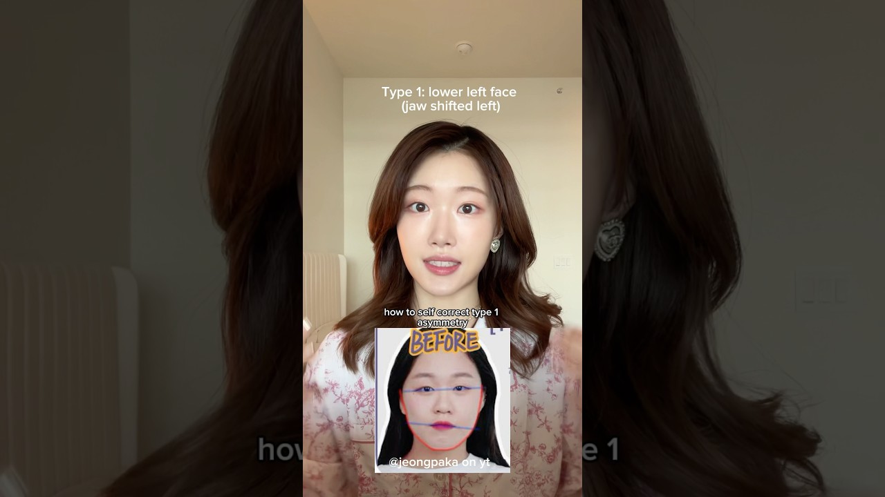 3 exercises to correct asymmetrical face #shorts