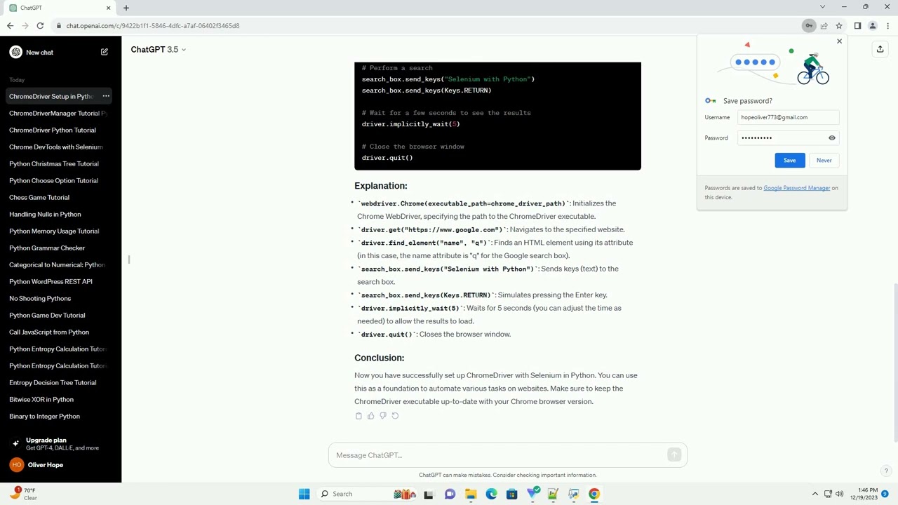 chrome driver path in selenium python