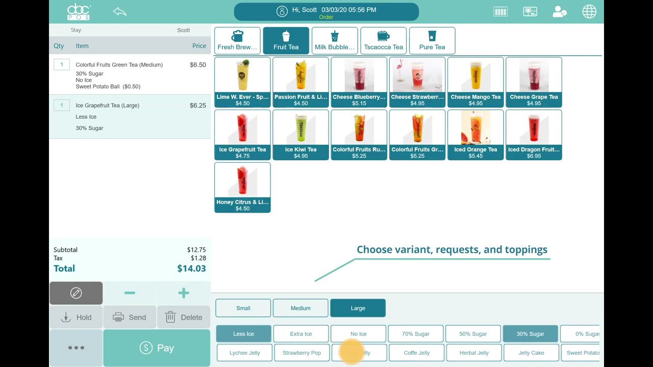 ABCPOS Xpress Cloud-based System - Ordering Process