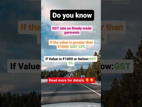 want to know about the GST rates on Garments? #shorts #gst #gstguy #textile #fabric #gujarat #viral