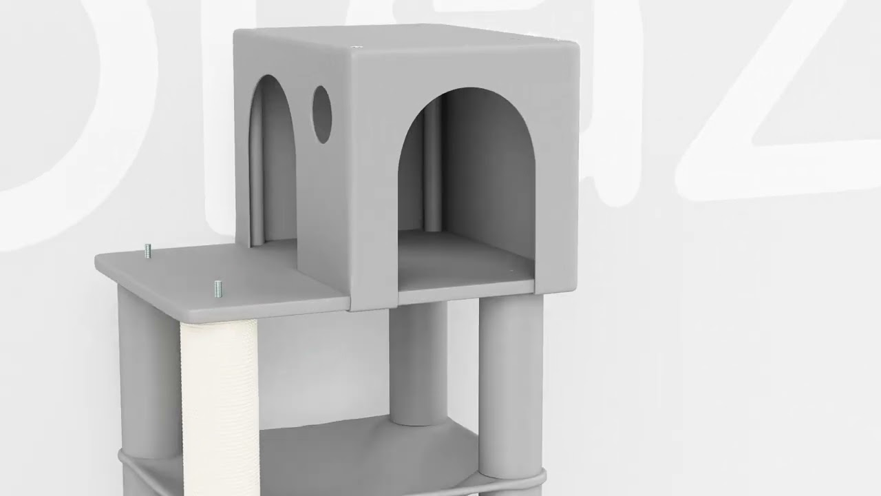 Globlazer S76B Cat Tree Assembly Guide
