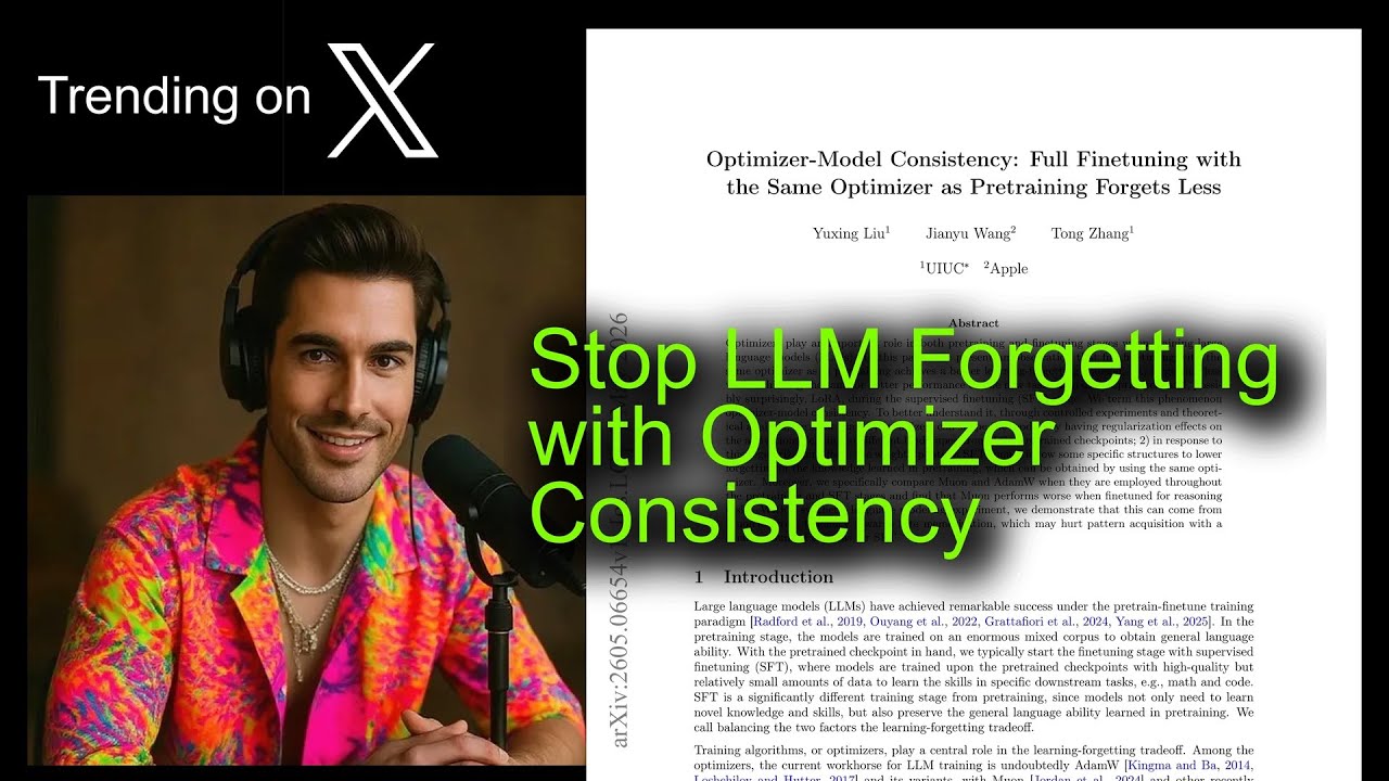 Stop LLM Forgetting with Optimizer Consistency