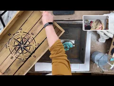 How to Stencil a Compass Rose using Chalk Paint