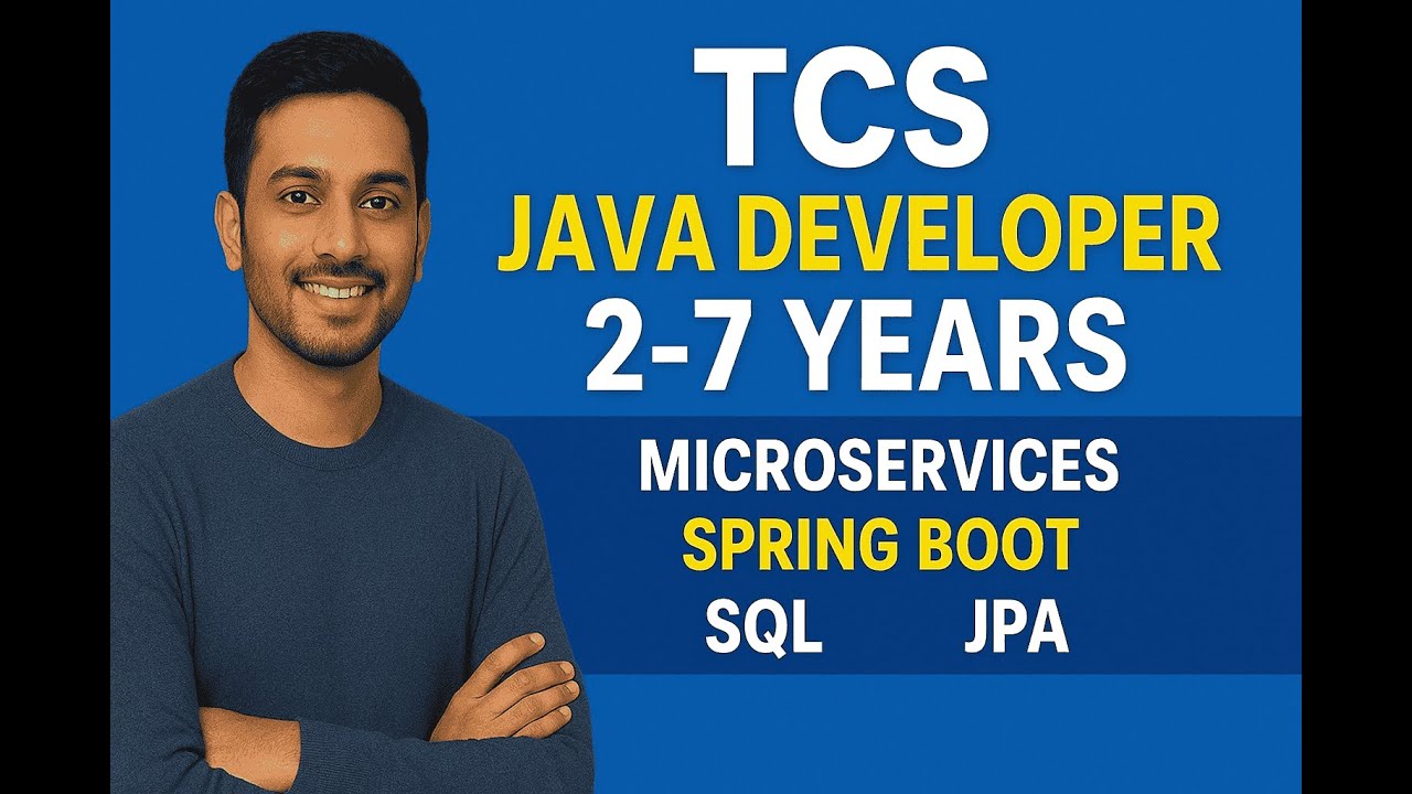 🔔 TCS Java Developer Interview | 2–7 Years Experience | Java 8 | Spring Boot | Microservices | SQL