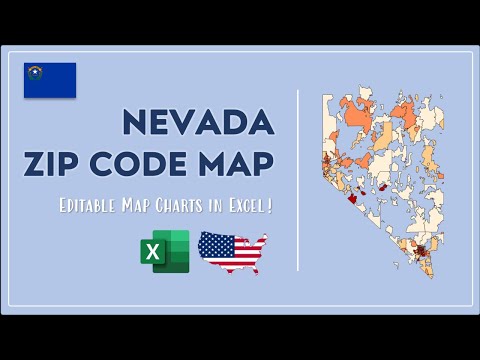Nevada Zip Code Map in Excel - Zip Codes List and Population Map