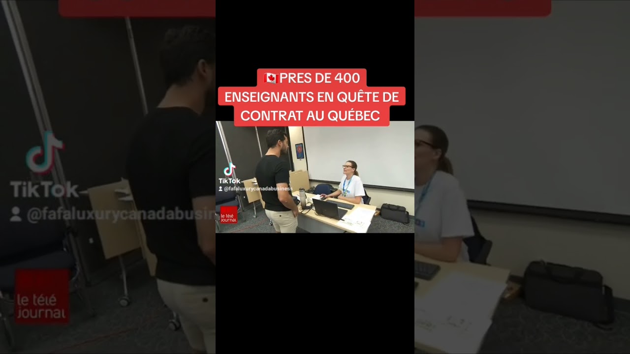 🇨🇦PRES DE 400 ENSEIGNANTS EN QUÊTE DE CONTRAT AU QUÉBEC #news #shorts